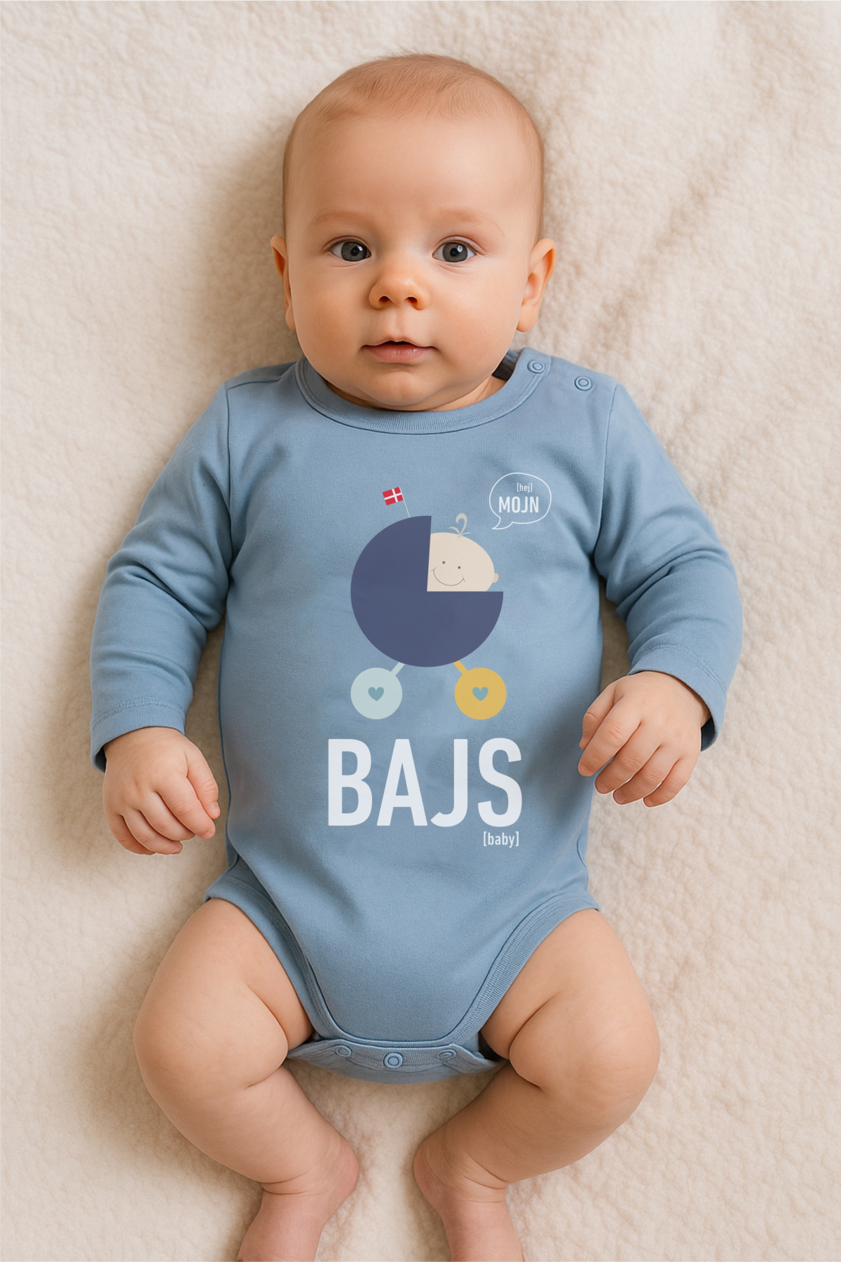 BABYBODY BAJS BLÅ - Tøj - mutmut.dk